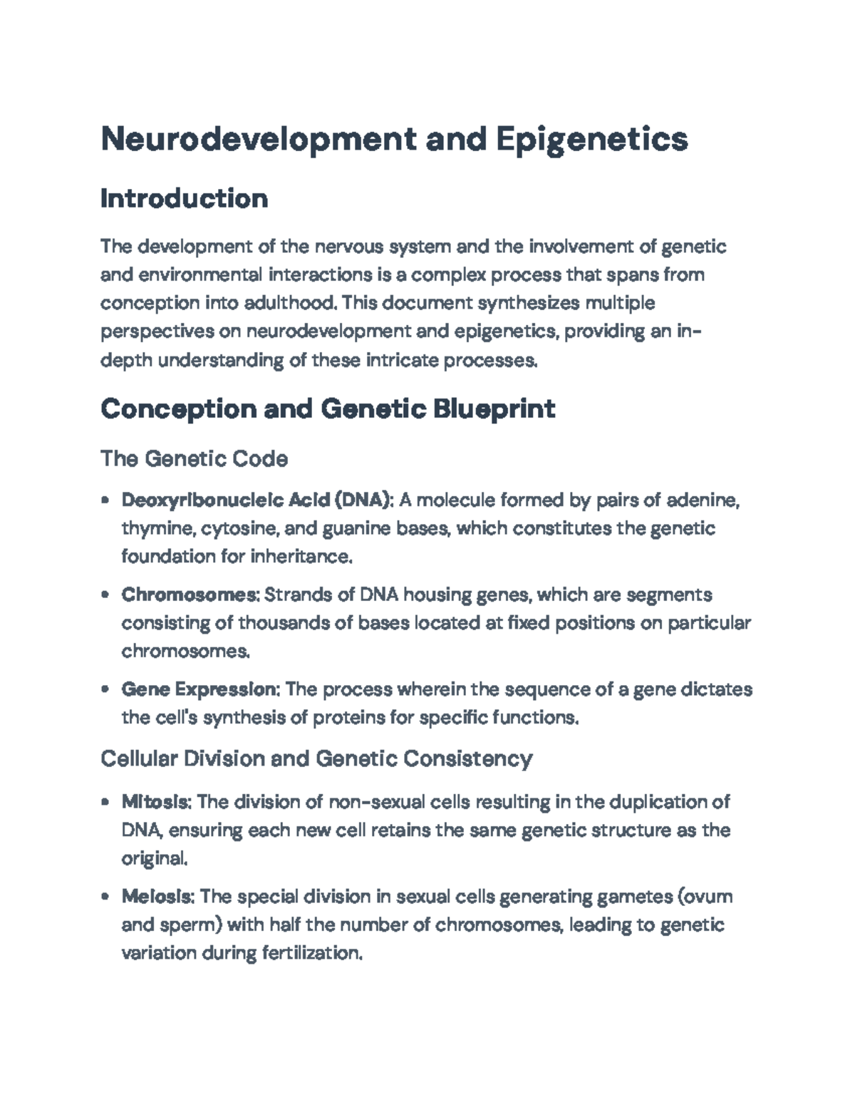 Neurodevelopment and Epigenetics: Understanding Their Interplay and ...