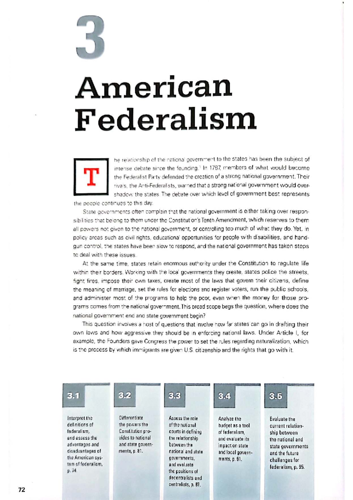 American Federalism: Understanding the National-State Relationship (POL ...