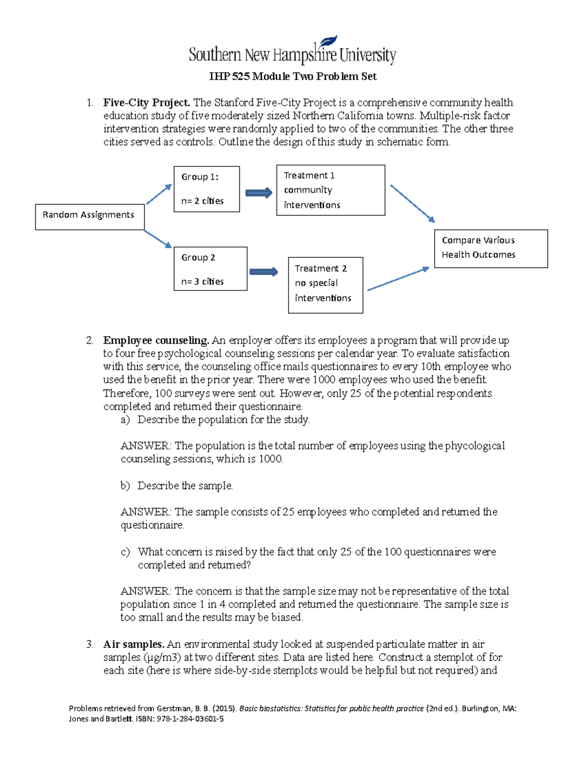 IHP 525 Module Two Problem Set: Examining Community Health Studies ...