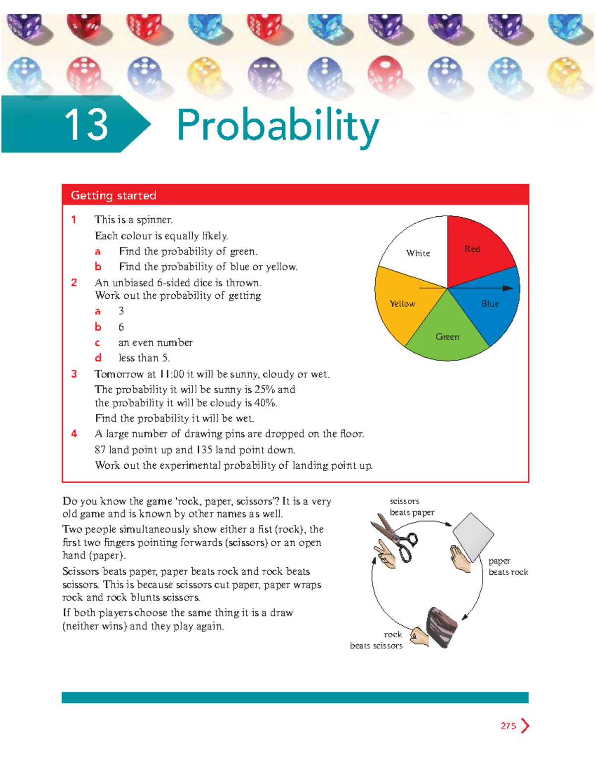 2026031001 - Probability Basics: Spinners, Dice, and Games - Studocu