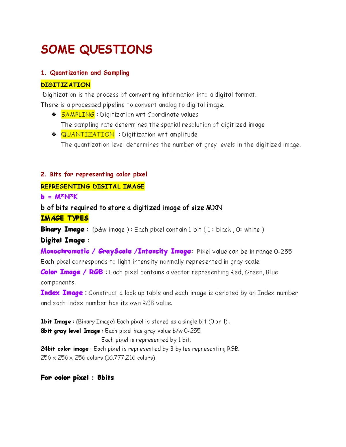 Computer Vision Lecture Notes All Computer Vision Computer Vision Is A Field Of Artificial