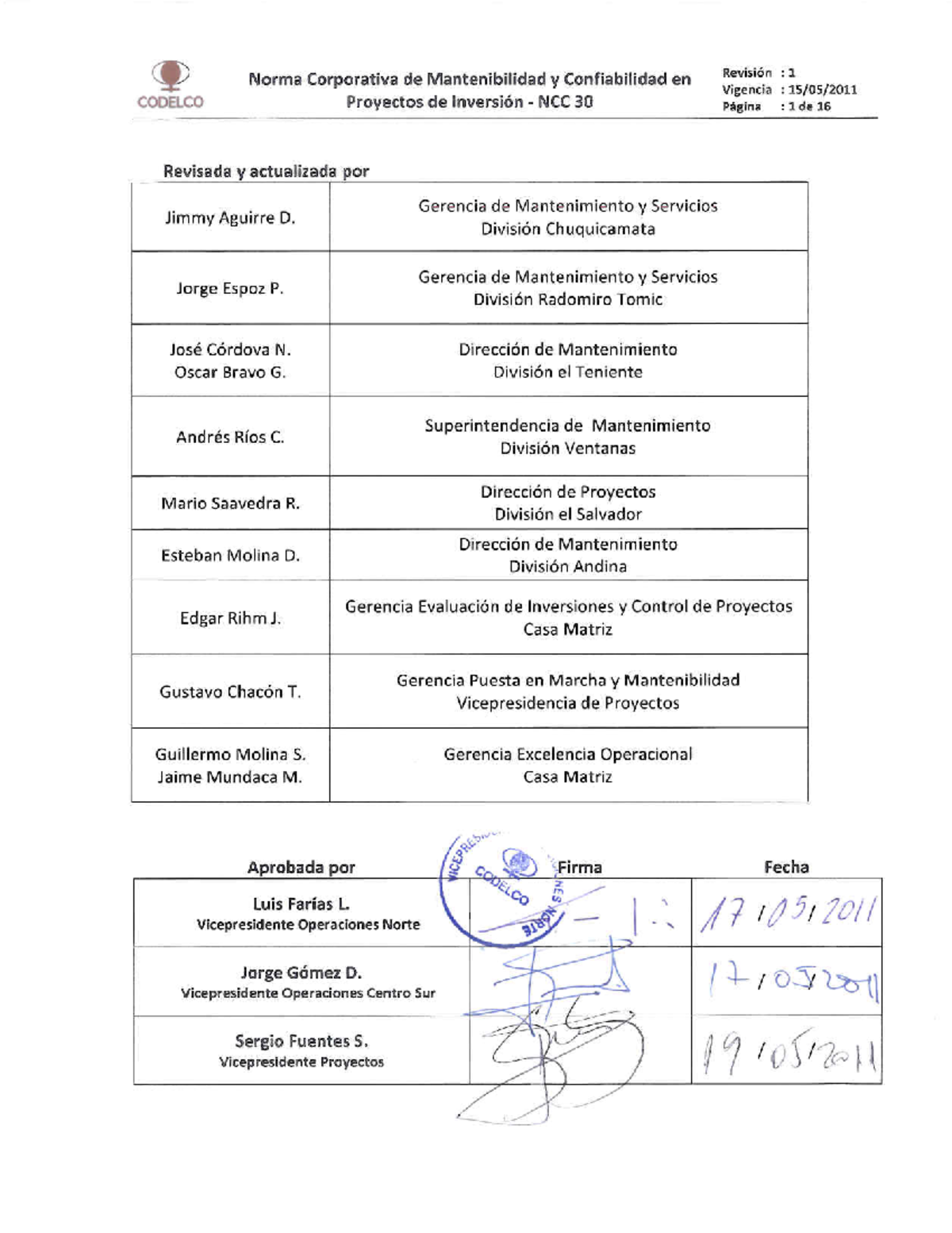 Norma Corporativa de Mantenibilidad y Confiabilidad NCC 30 - CODELCO - Studocu