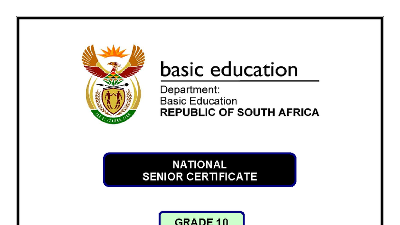 Physical Sciences P1 Grade 10 November 2018 Exam Paper - Studocu