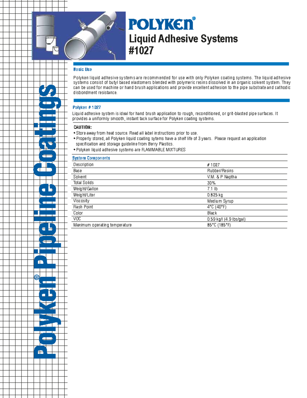 Ficha Técnica 1027 - Sistemas de Adhesivos Líquidos de Polyken - Studocu