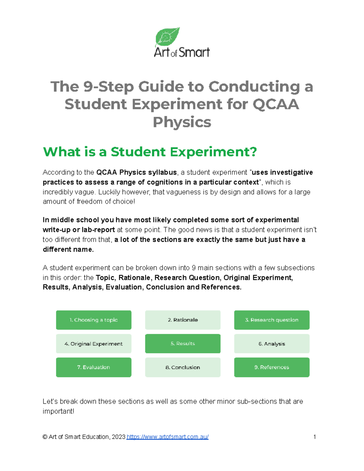 The 9-Step Guide to Conducting a Student Experiment for QCAA Physics ...