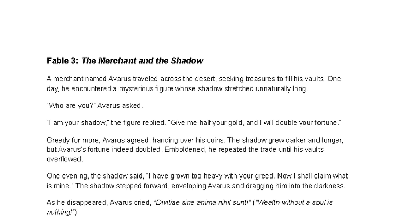 Fable 8 The Merchant and the Shadow - Fable 3: The Merchant and the ...