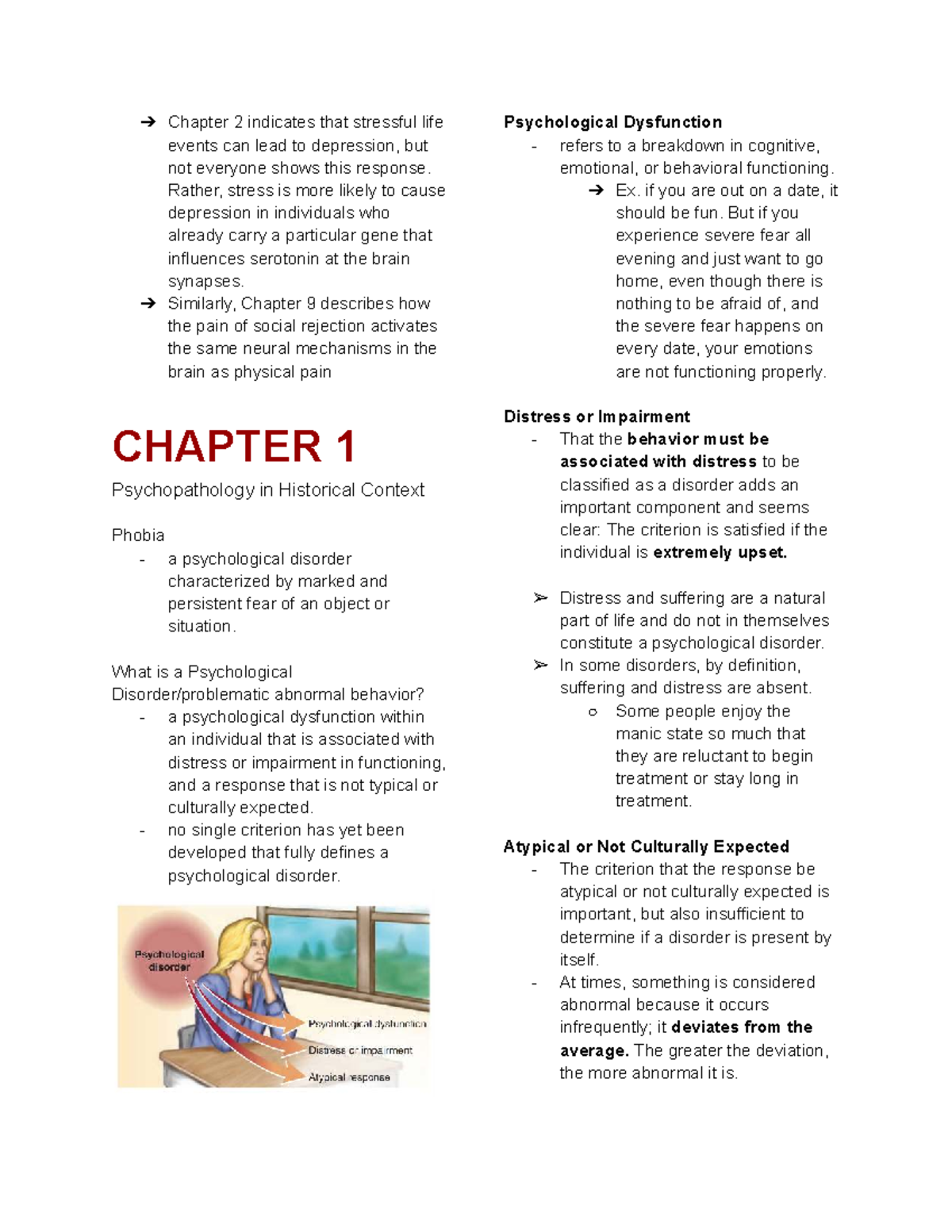 CHAPTER 1: Understanding Abnormal Psychology and Psychopathology - Studocu