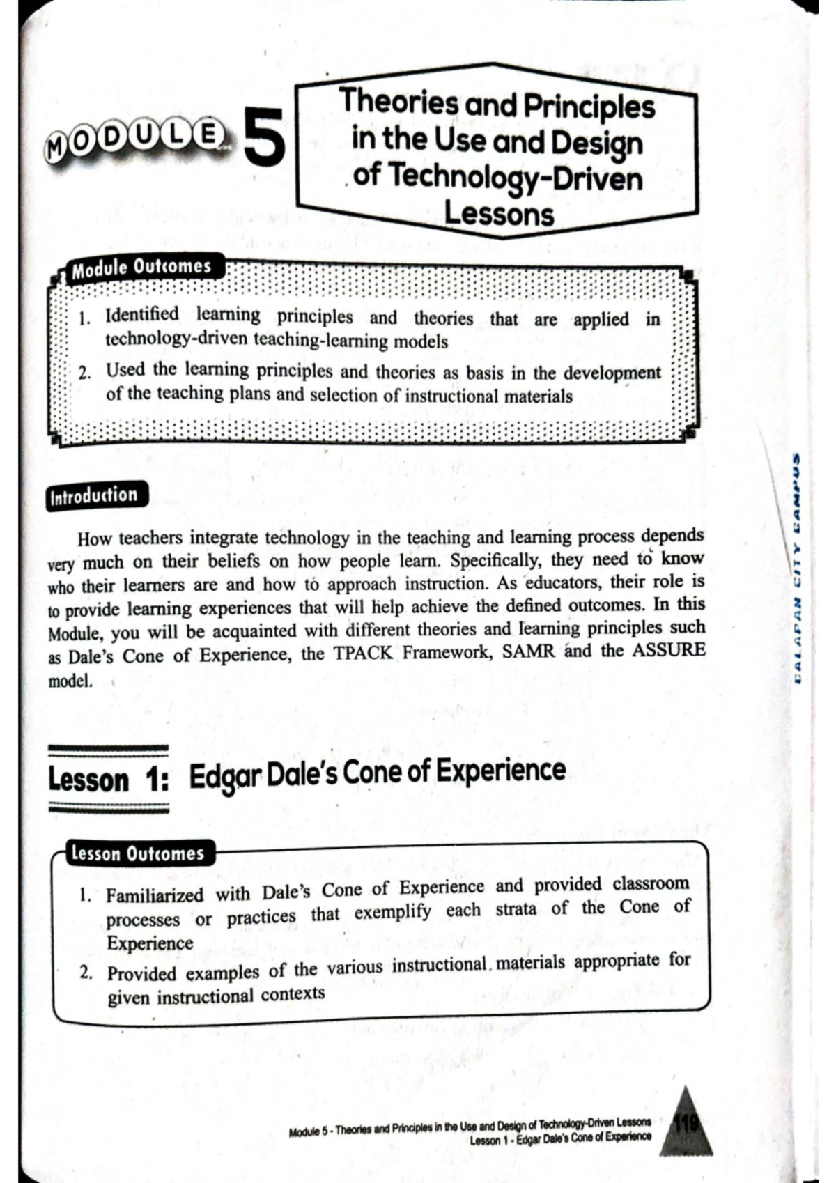 Educ-122 M5 Theories and Principles in Lesson Design and Technology ...