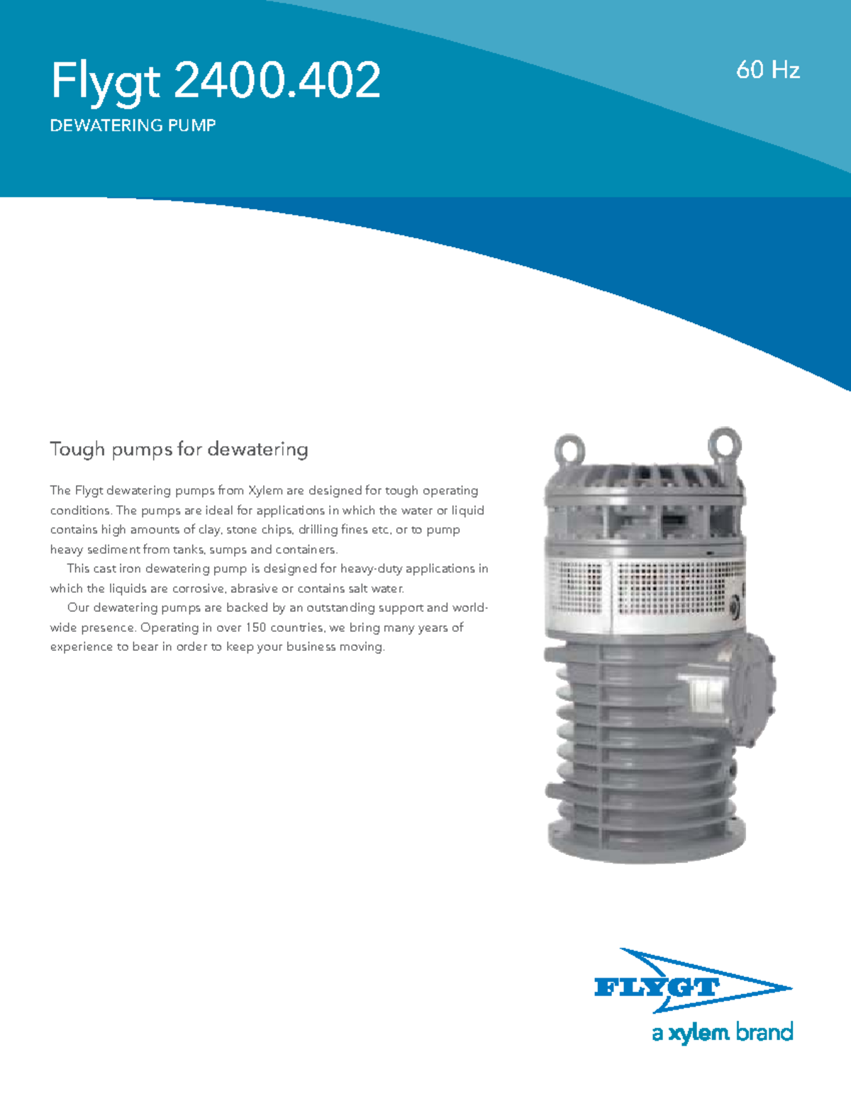 Flygt 2400.402 Dewatering Pump Datasheet (60 Hz) - Studocu