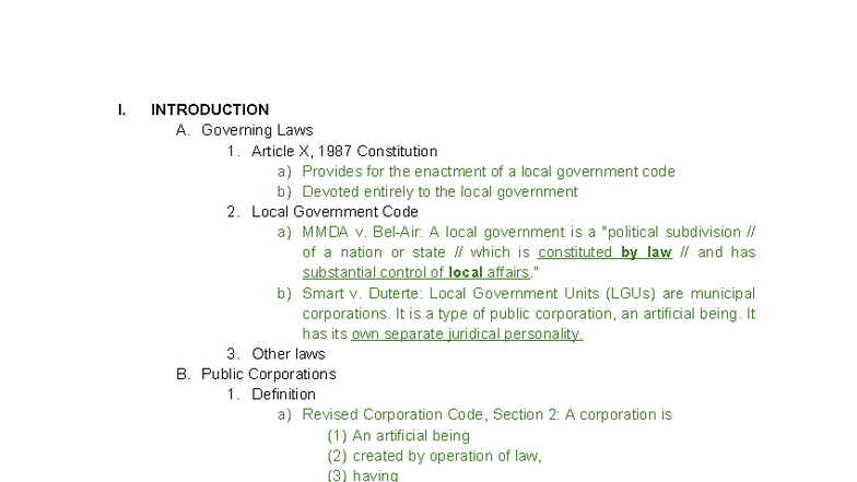 01 Locgov - Introduction to Local Government Laws and Corporations ...