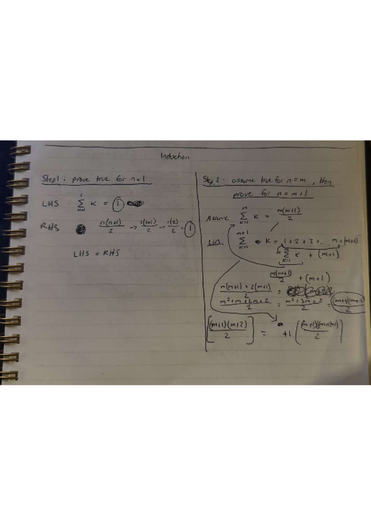 Induction Proofs and Lab 1 Comms Work - MATH 101 - Studocu
