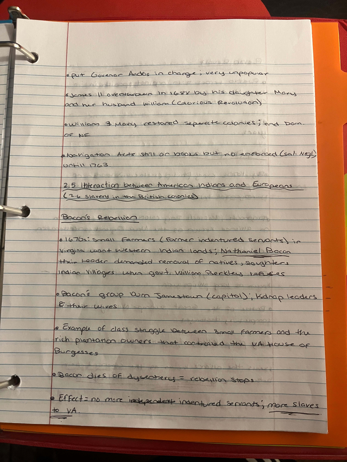 Document Analysis: Governor Andros, Bacon's Rebellion, and Colonial ...