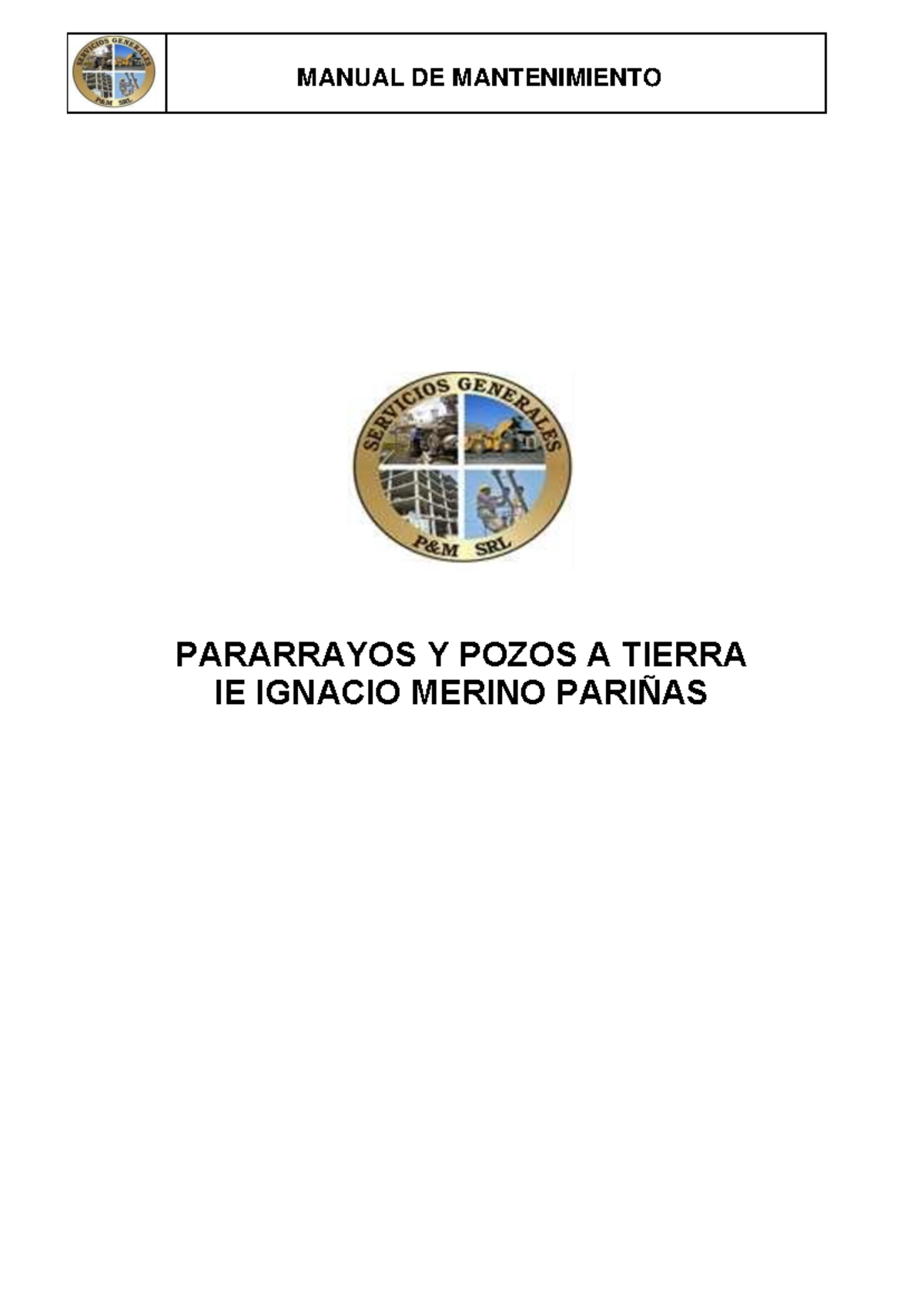 Manual de Mantenimiento de Pararrayos y Puesta a Tierra - IE Ignacio ...