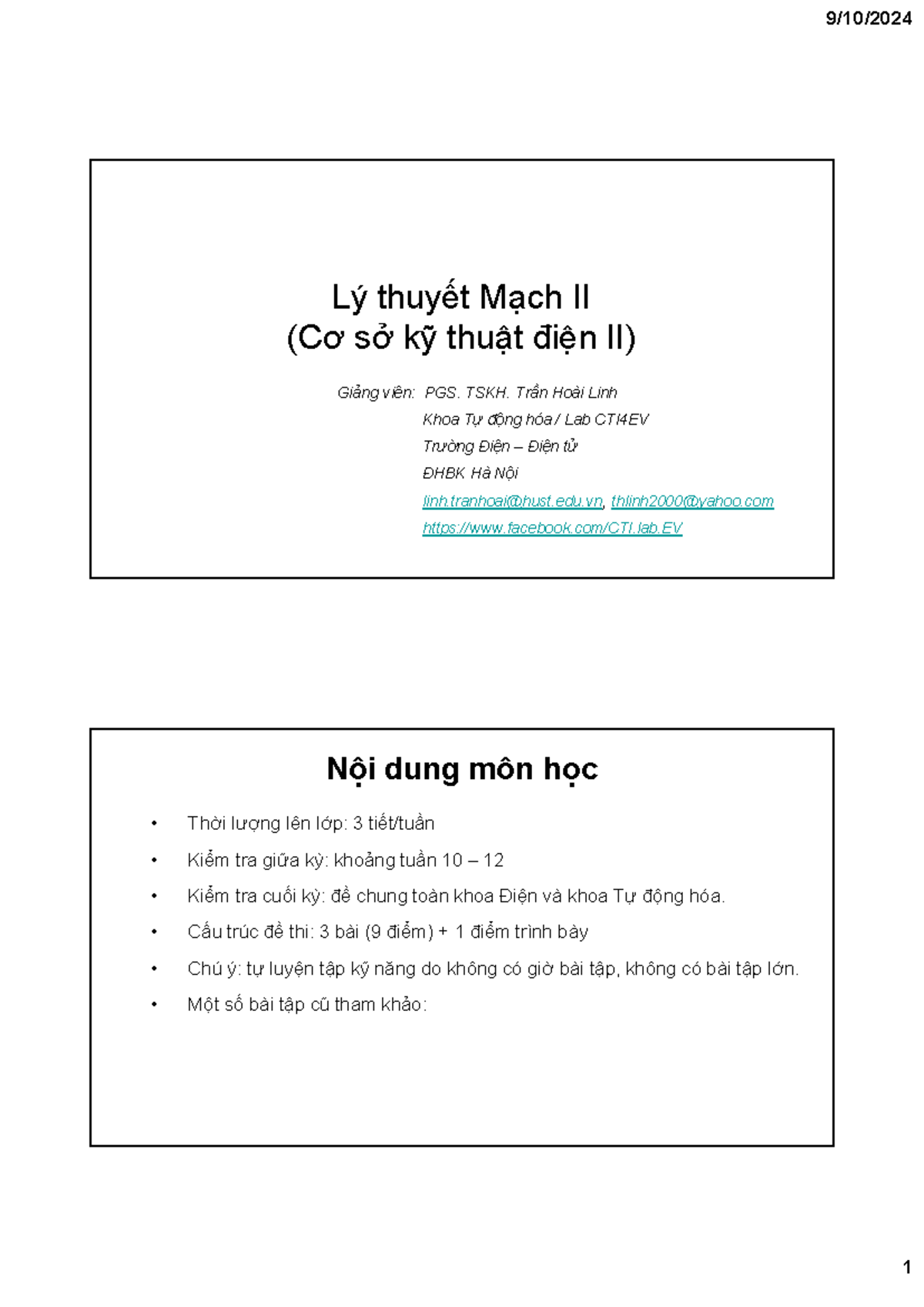 2024.1-LTM2-Slides for noting - Lý thuyết Mạch II (Cơ sở kỹ thuật điện ...