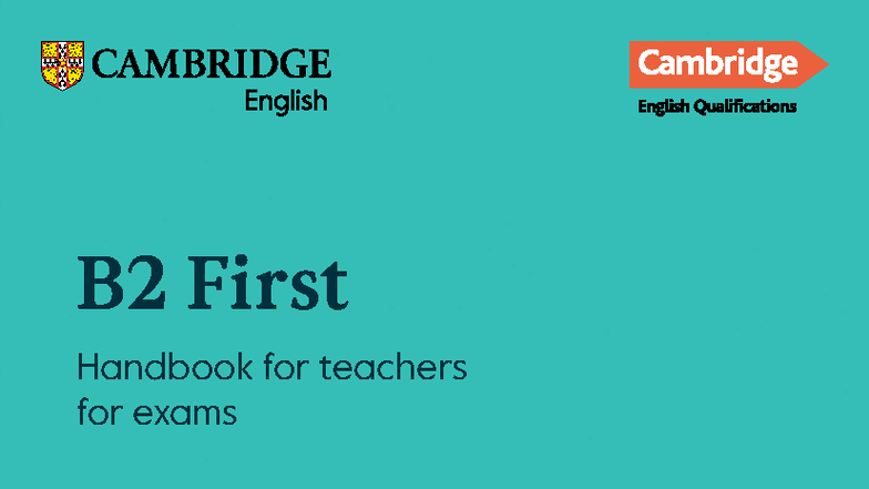 B2 First - Cambridge English Handbook for Upper-Intermediate Learners ...
