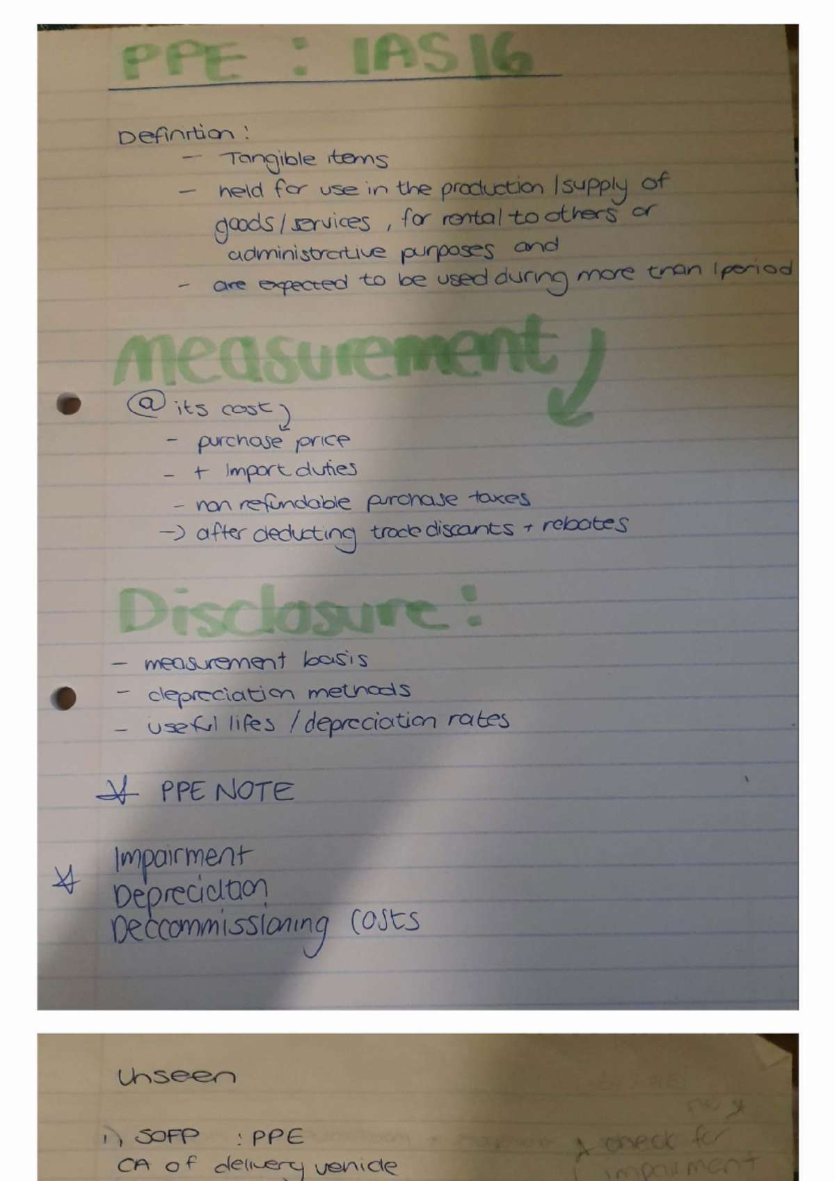 ACCT311 T2 Final Exam Notes on PPE IAS 16 and Depreciation Methods ...