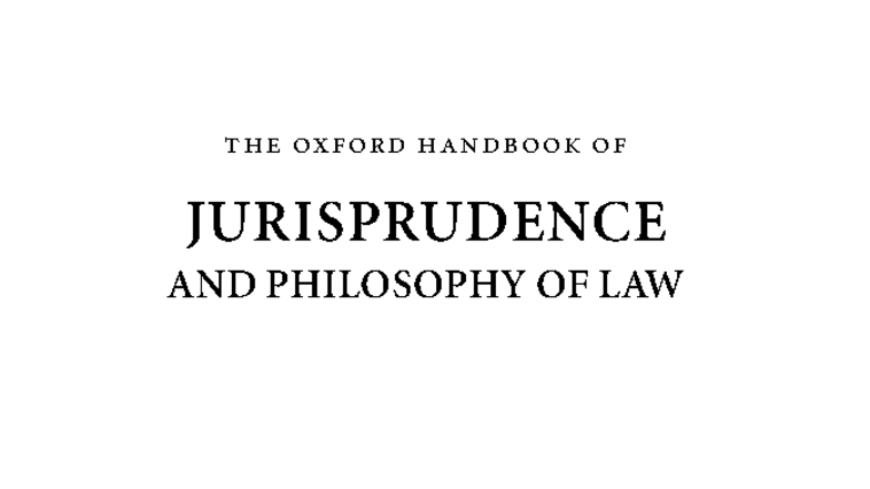 JURISPRUDENCE AND PHILOSOPHY OF LAW: A Comprehensive Overview - Studocu