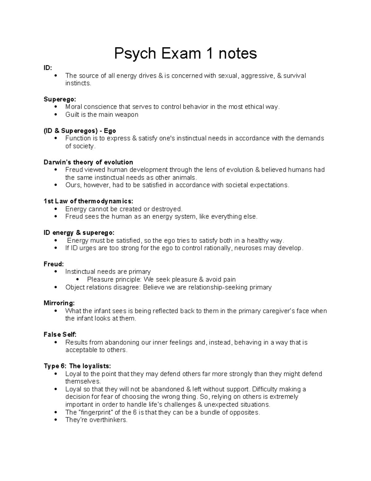 ID: Psych Exam 1 - Comprehensive Overview of Human Development ...