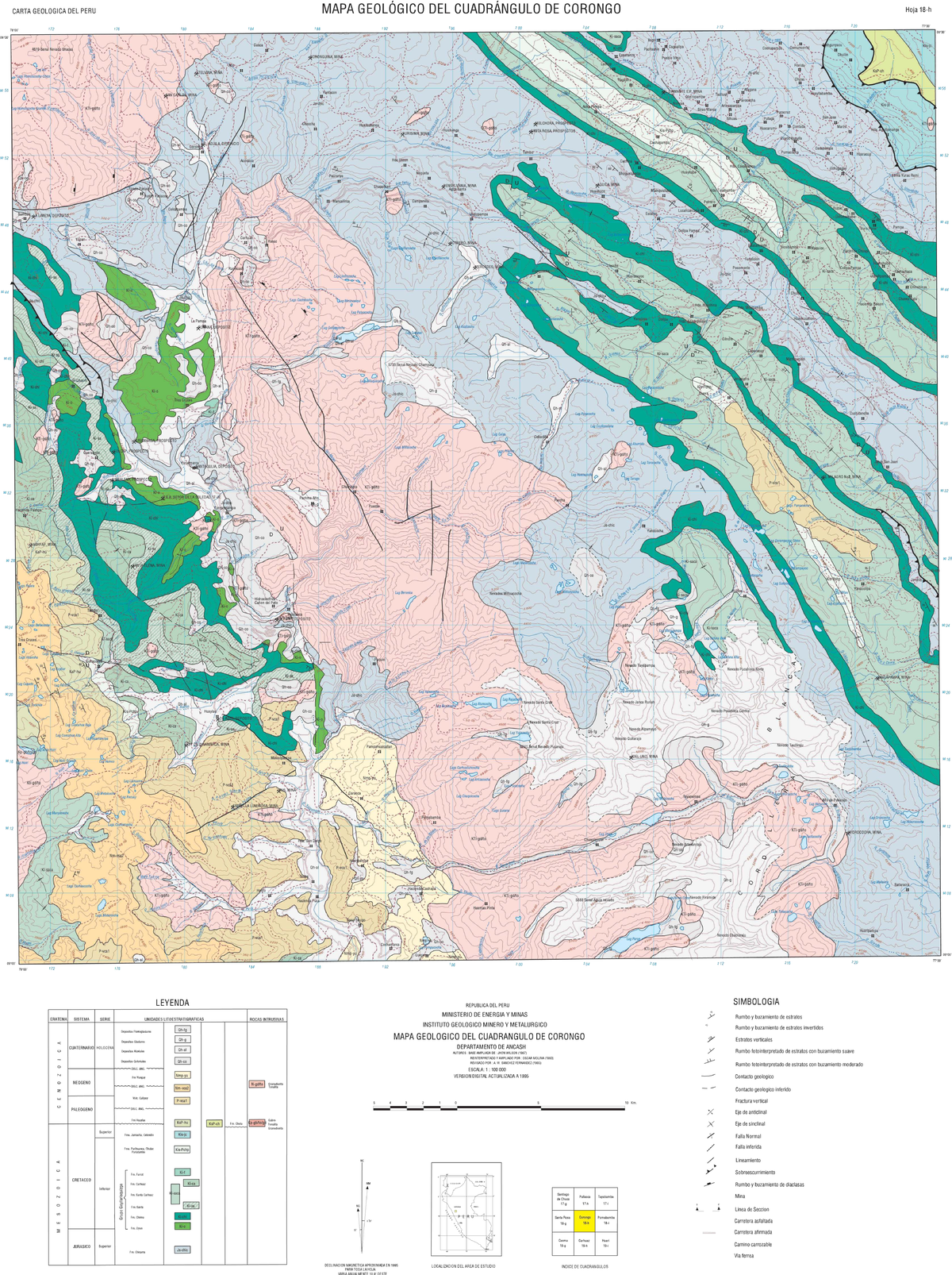 CARTA GEOLOGICA DEL PERU: Mapa Geológico Corongo A-060 - Studocu