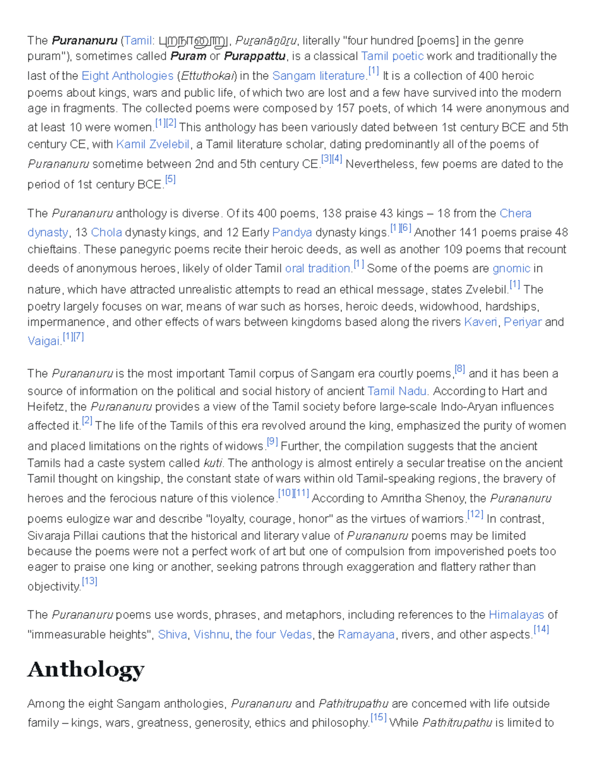 Purananuru: A Study of Tamil Heroic Poetry (Course Code: GT534) - Studocu