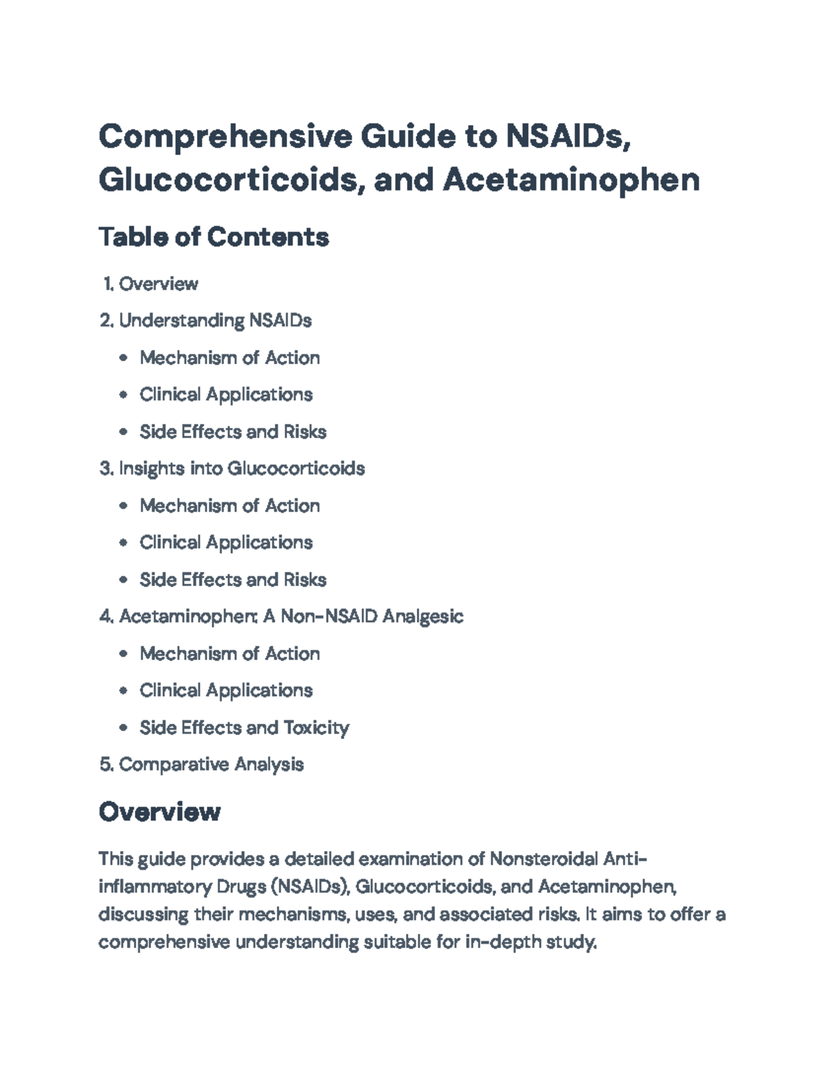 Comprehensive Guide to NSAIDs, Glucocorticoids, and Acetaminophen - It ...