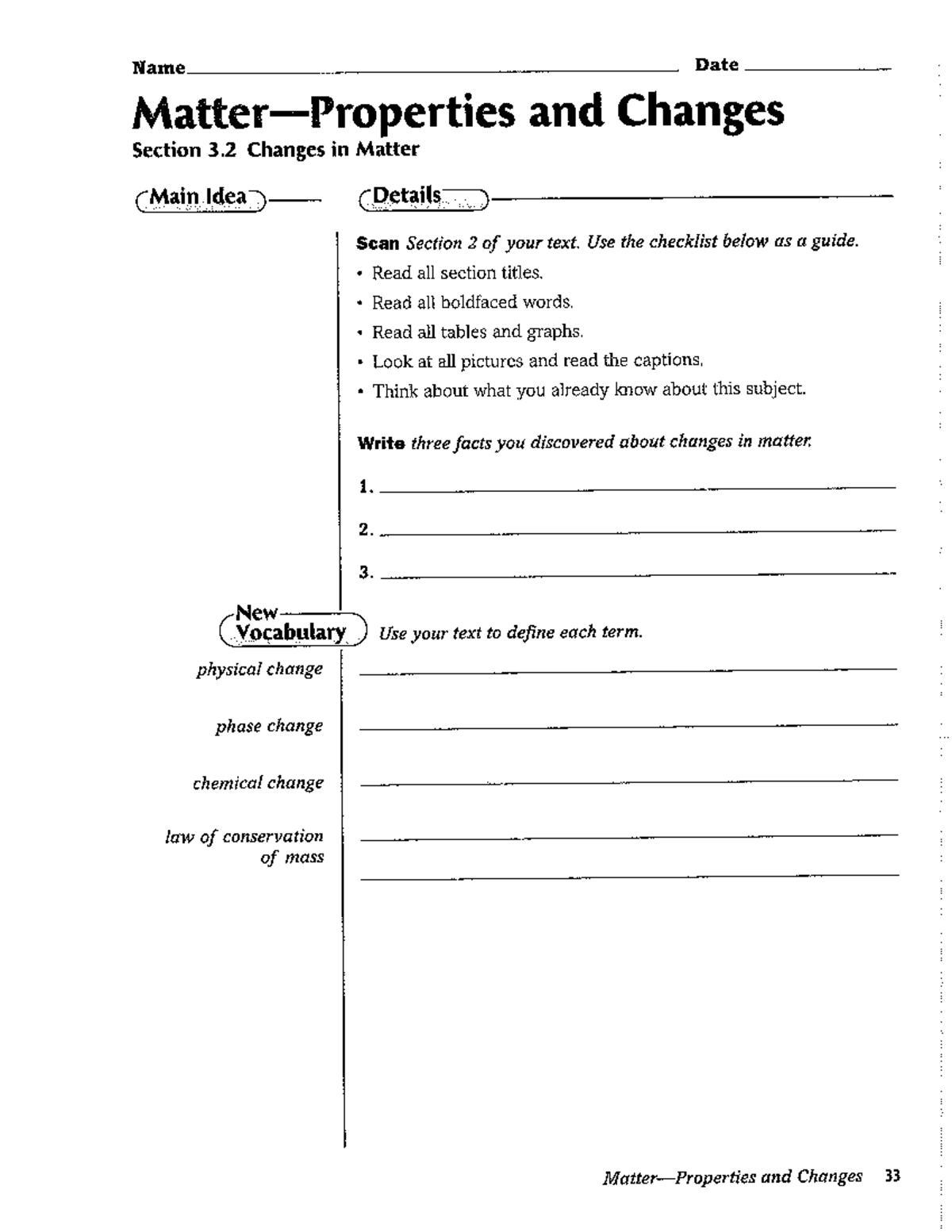 Study Guide: 3.2 Changes in Matter (Chemistry) - Studocu