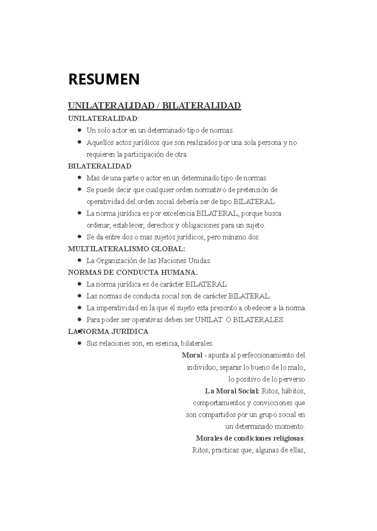 Resumen de intro - RESUMEN UNILATERALIDAD / BILATERALIDAD ...