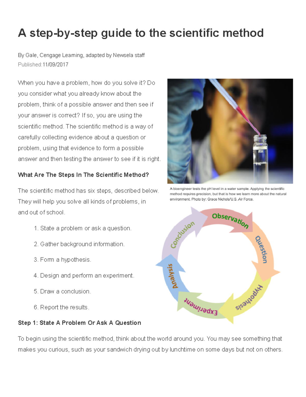 1 A step-by-step guide to the scientific method-student - A step-by ...