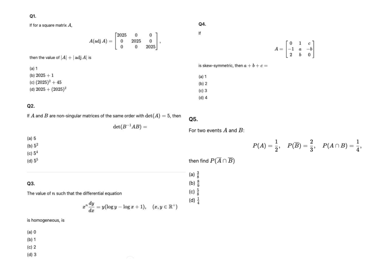 Class 12 Maths MCQ Practice - 50 Questions for Exam Prep - Studocu