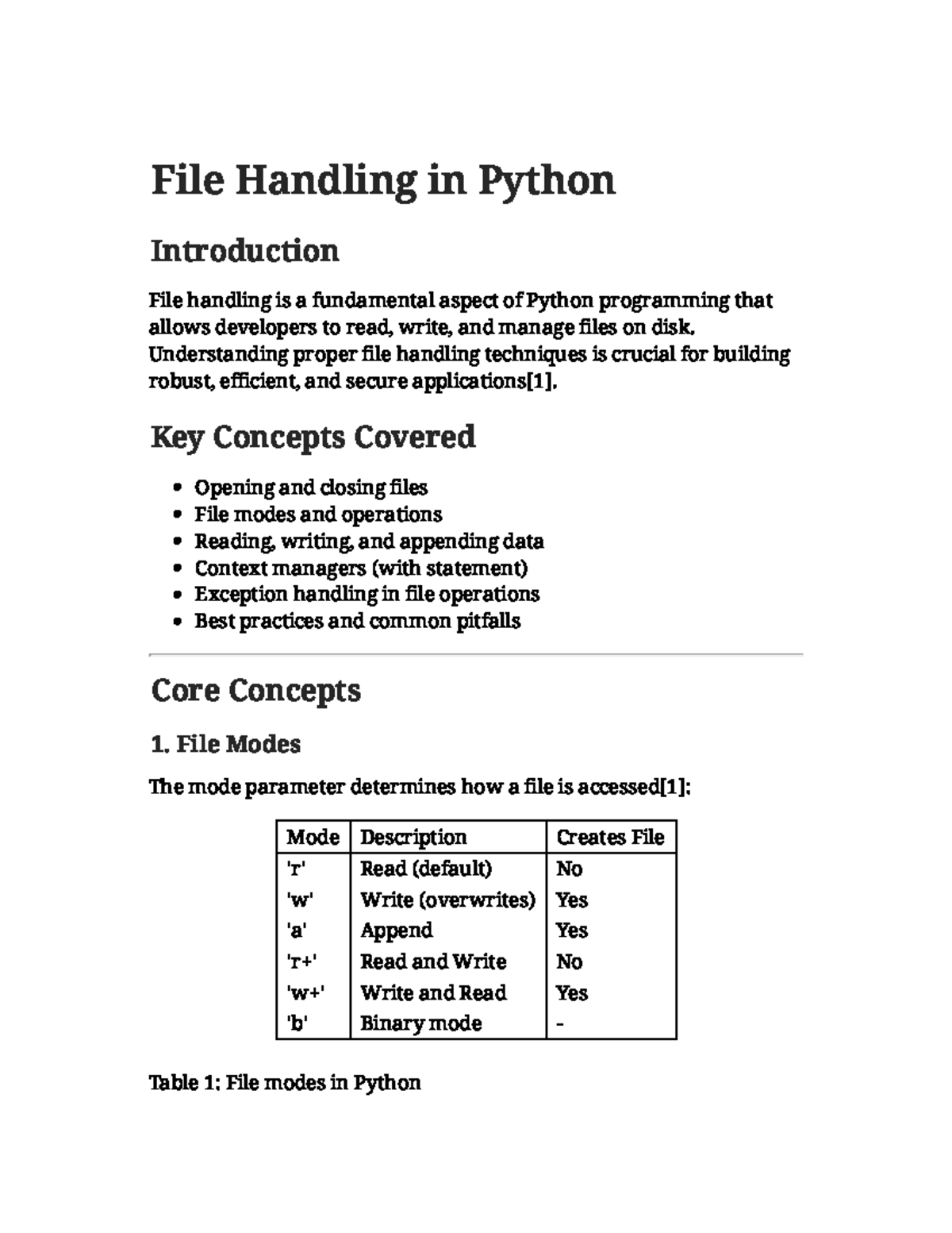File Handling in Python: Key Concepts and Best Practices - Studocu