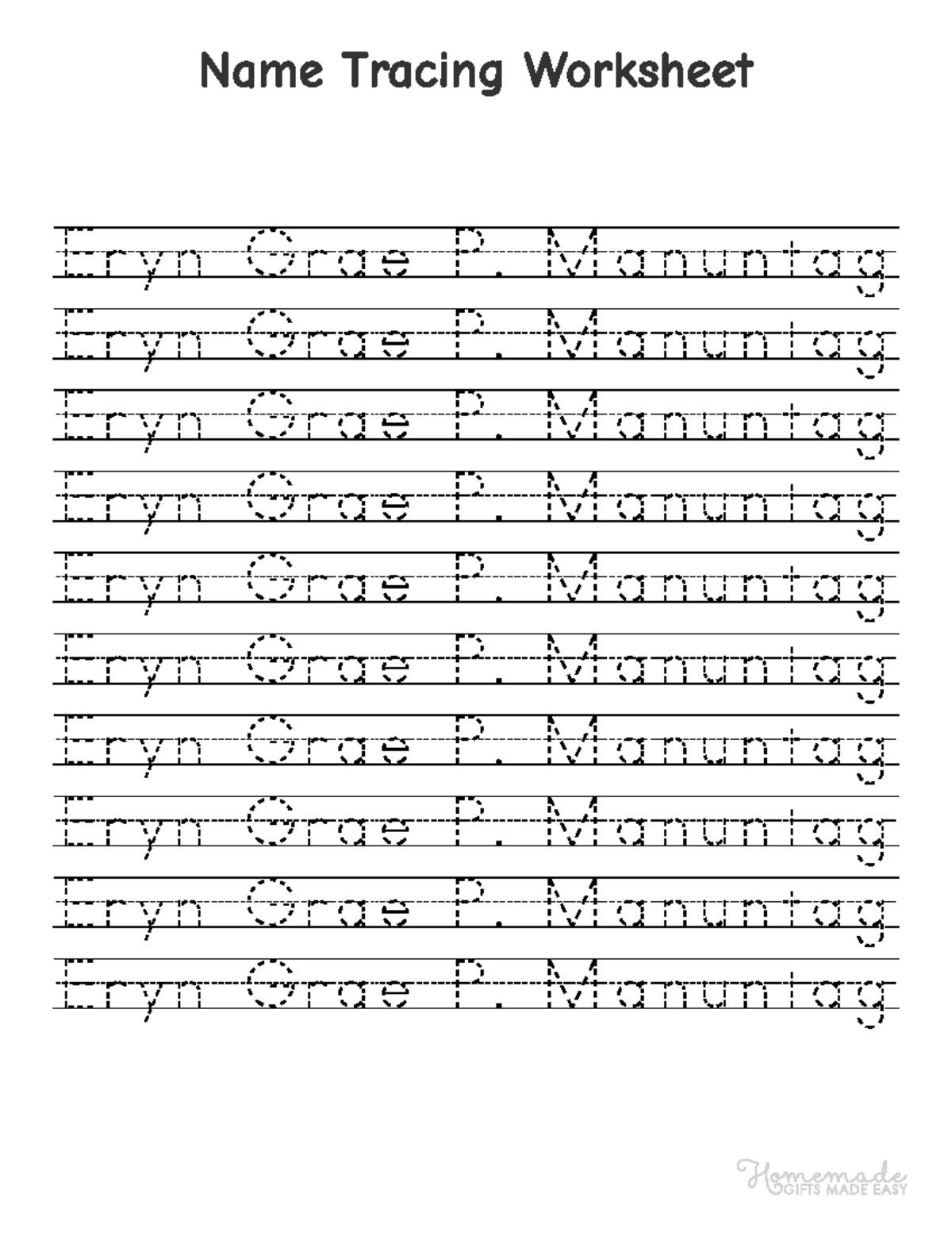 Name-tracing-worksheet (11) - english elementary - Studocu