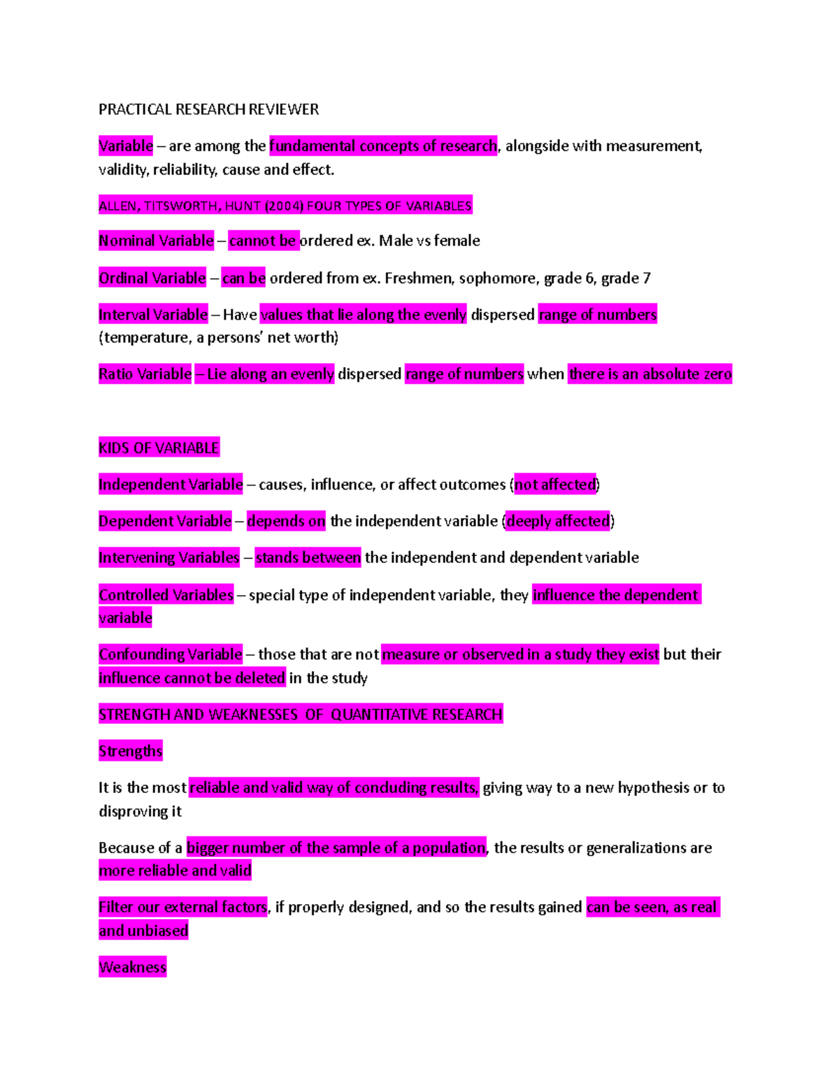 Practical Research Reviewer HM3A: Key Concepts and Types Explained ...