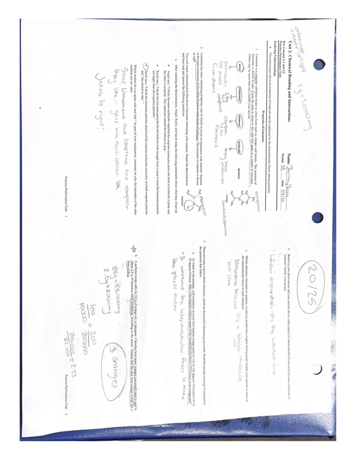 Unit 2: Chemical Bonding & Interactions Overview and Study Guide - Studocu
