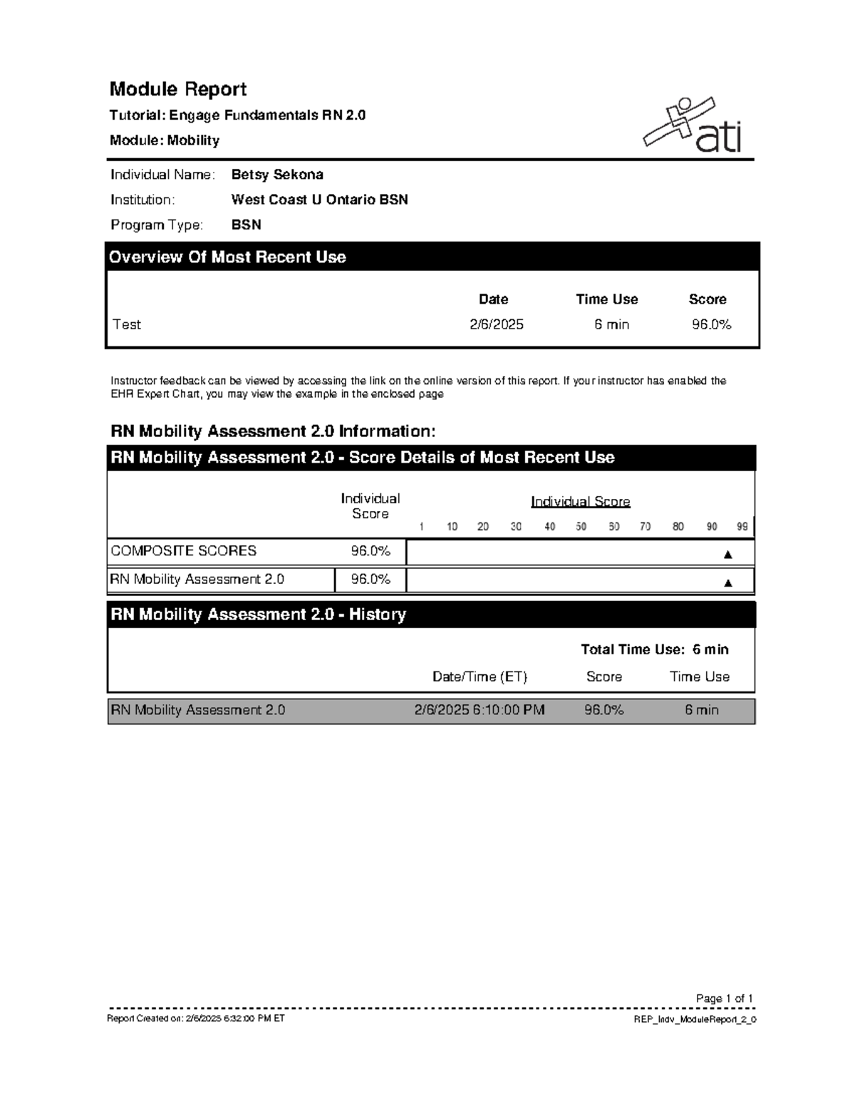 Mobility - cxccc - Module Report Tutorial: Engage Fundamentals RN 2 ...