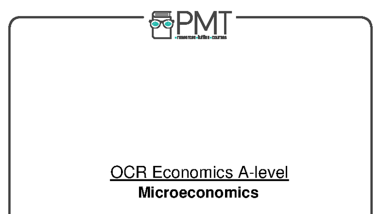 OCR Economics Microeconomics Topic 2.6: Elasticity Notes - Studocu