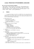 Principles of Programming Language - Cp4154 - Studocu