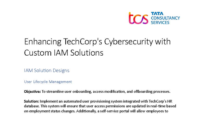 Tech Corp IAM Solutions: Enhancing Cybersecurity & User Management ...