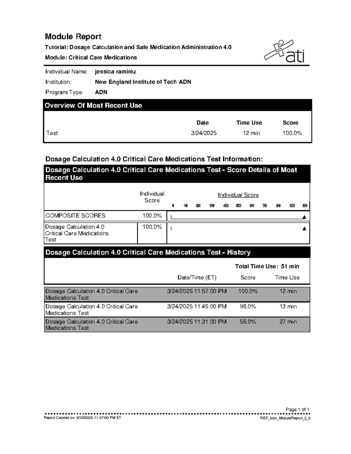 ATN 101 Week 1 Dosage Calculations & Safe Med Admin Report - Studocu