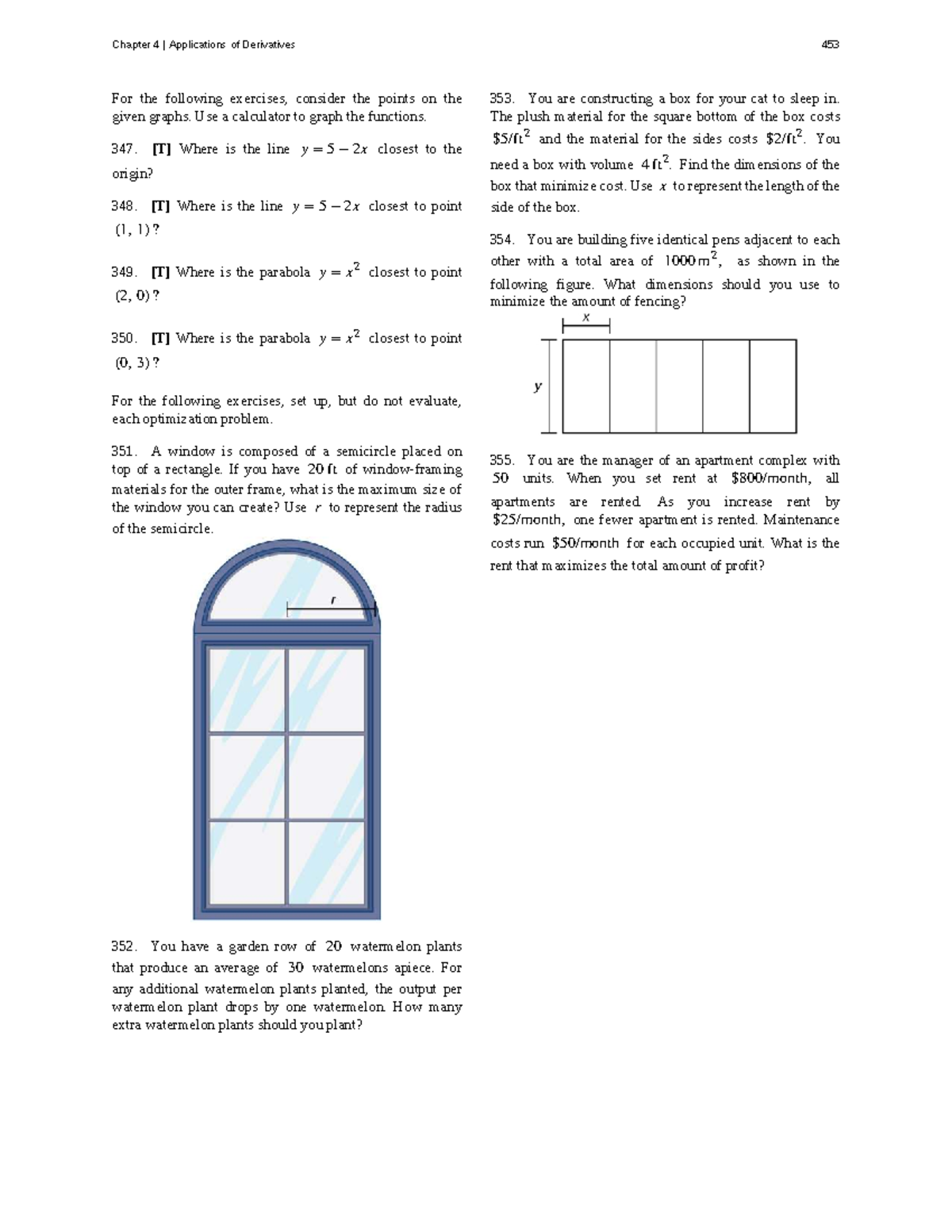 Chapter 4: Applications of Derivatives - Optimization Problems (Calc 1 ...
