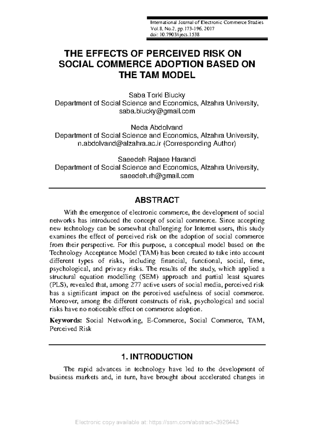 Ssrn-3926443 - welcome - International Journal of Electronic Commerce ...