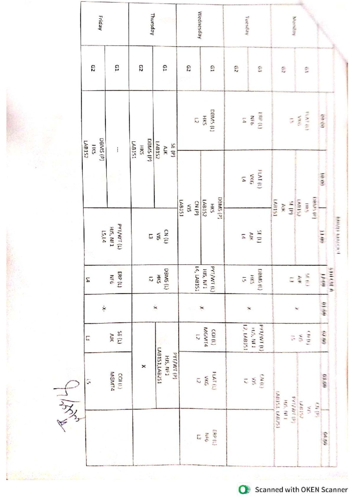 CSE 5th A & B Timetable - MIMIT MALOUT Schedule - Studocu