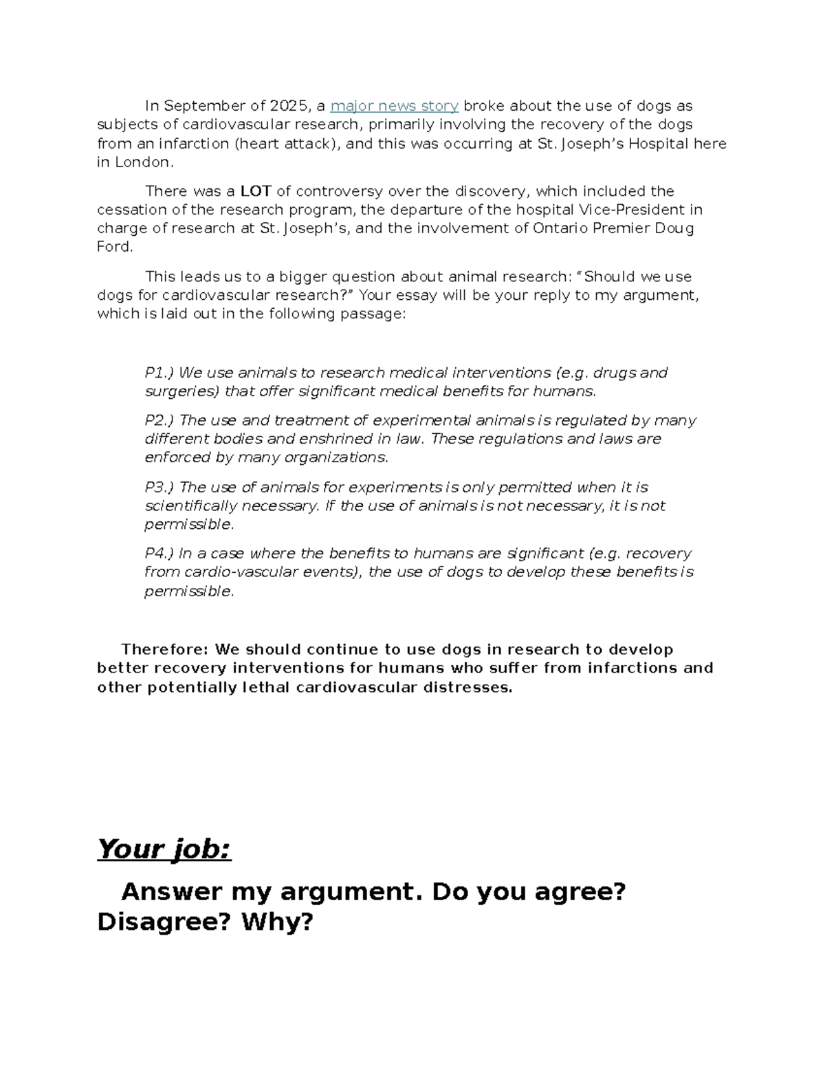 HS 2610 Essay: The Ethics of Using Dogs in Cardiovascular Research ...