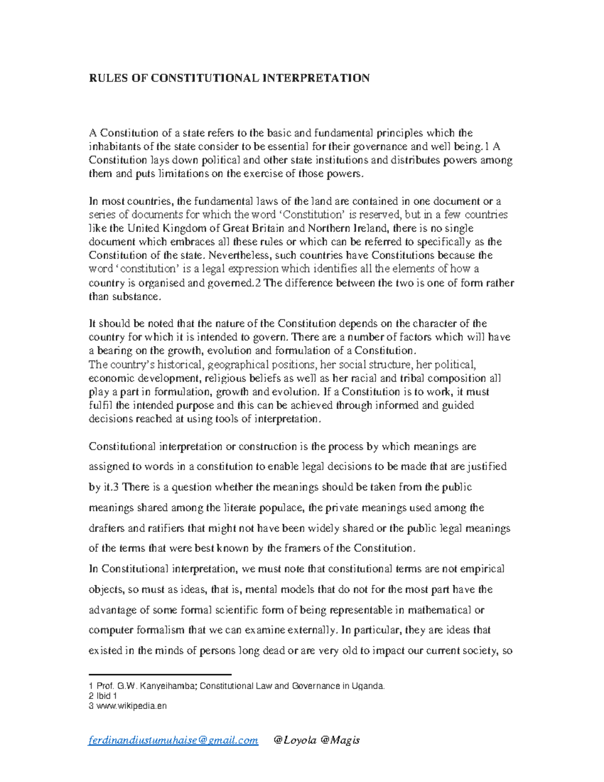 Constitutional Interpretation Principles: A Comprehensive Overview ...