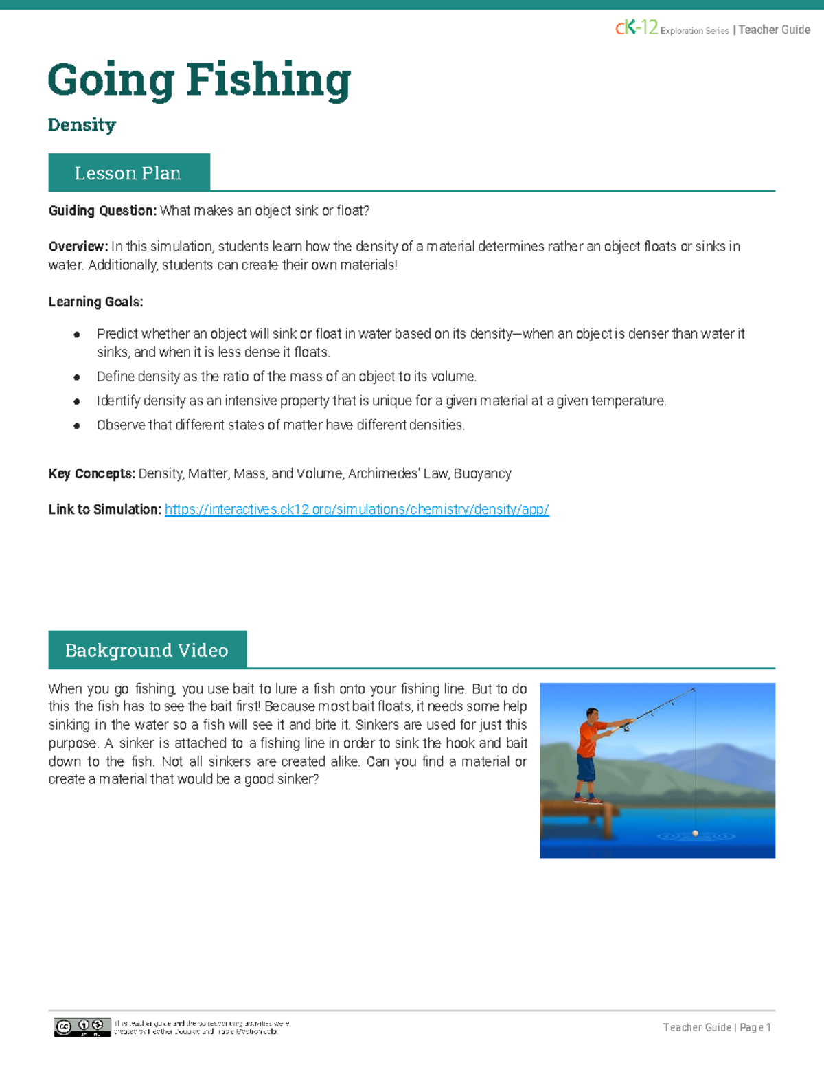 09 - Density and Buoyancy Lesson Plan for Going Fishing Simulation ...