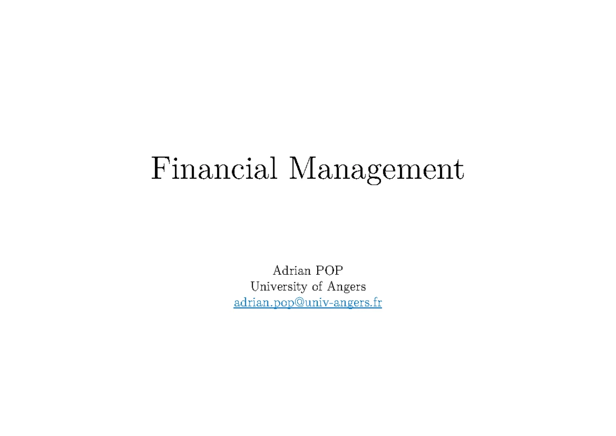 07 3 Financial Management Homework: Modern Portfolio Theory Exercises ...