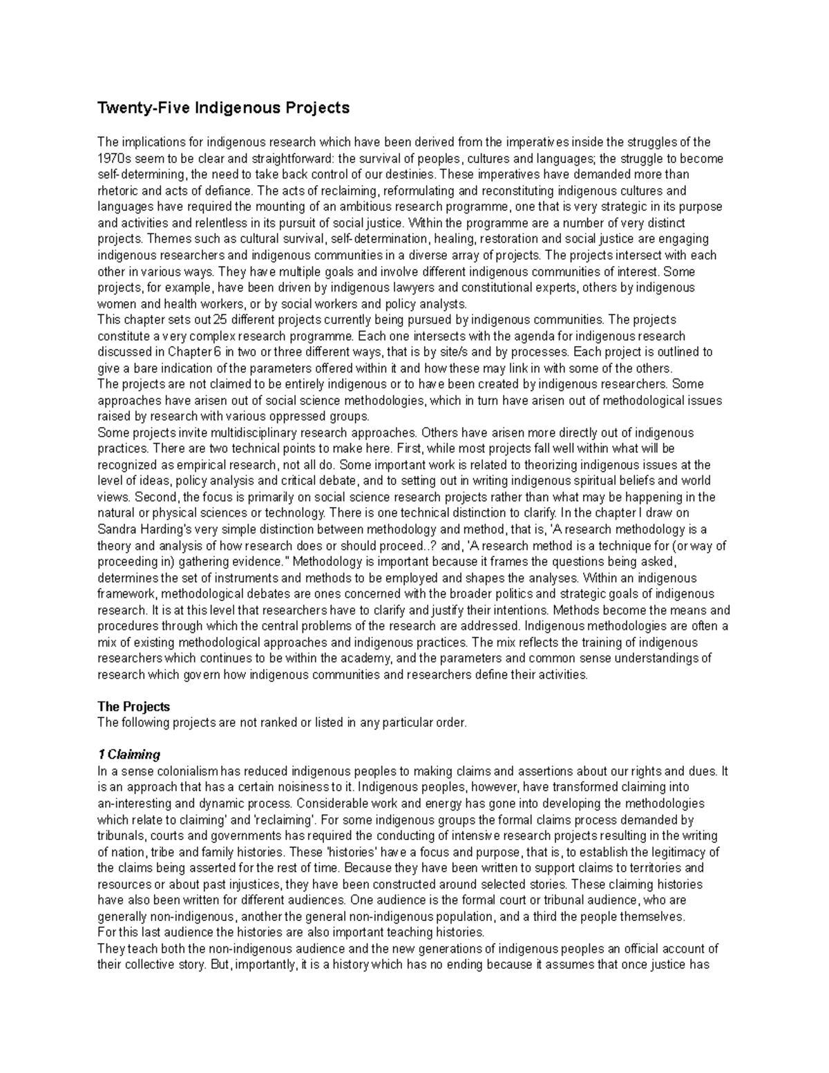Indigenous Research Projects: 25 Strategies for Cultural Survival - Studocu