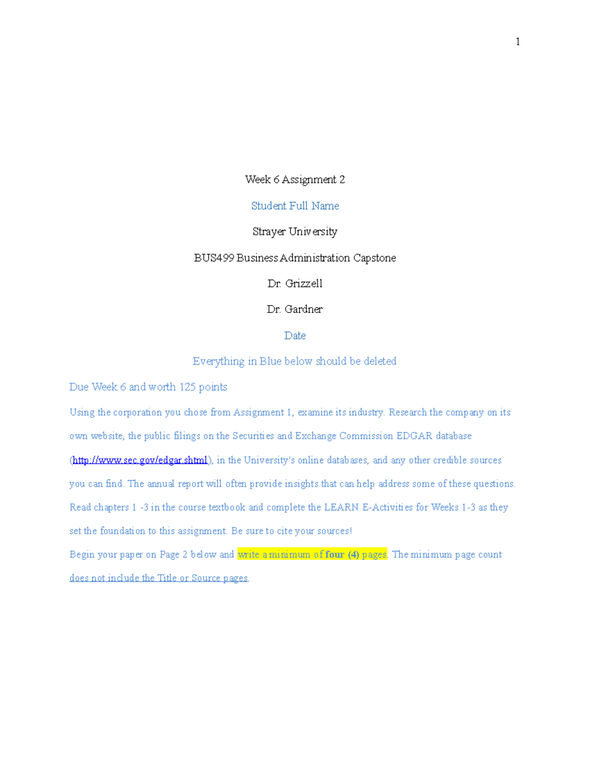 Assignment 2 Template(2) - Week 6 Assignment 2 Student Full Name ...