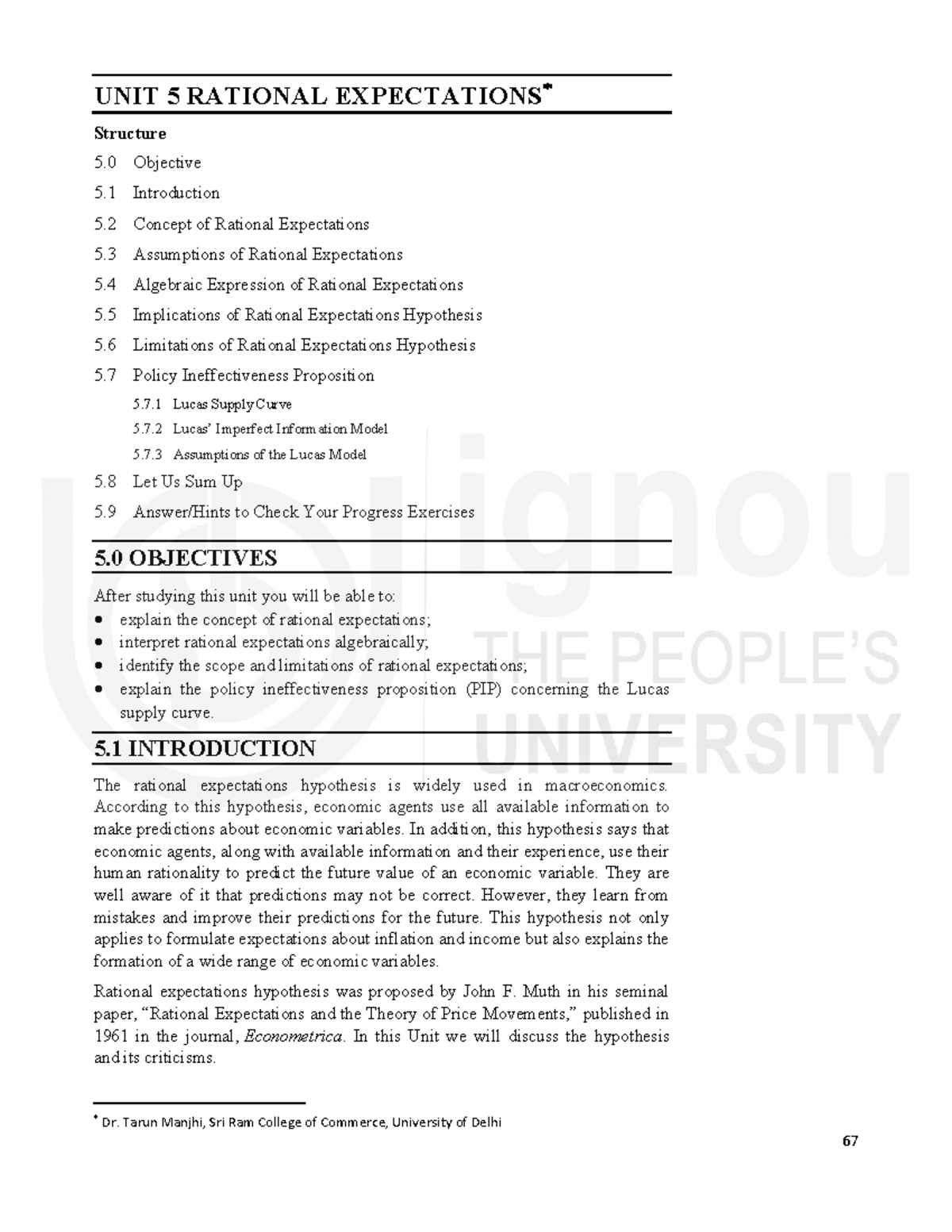 Unit-5 - Bxjdjdbdskckcbcjchisodjdj - UNIT 5 RATIONAL EXPECTATIONS ...