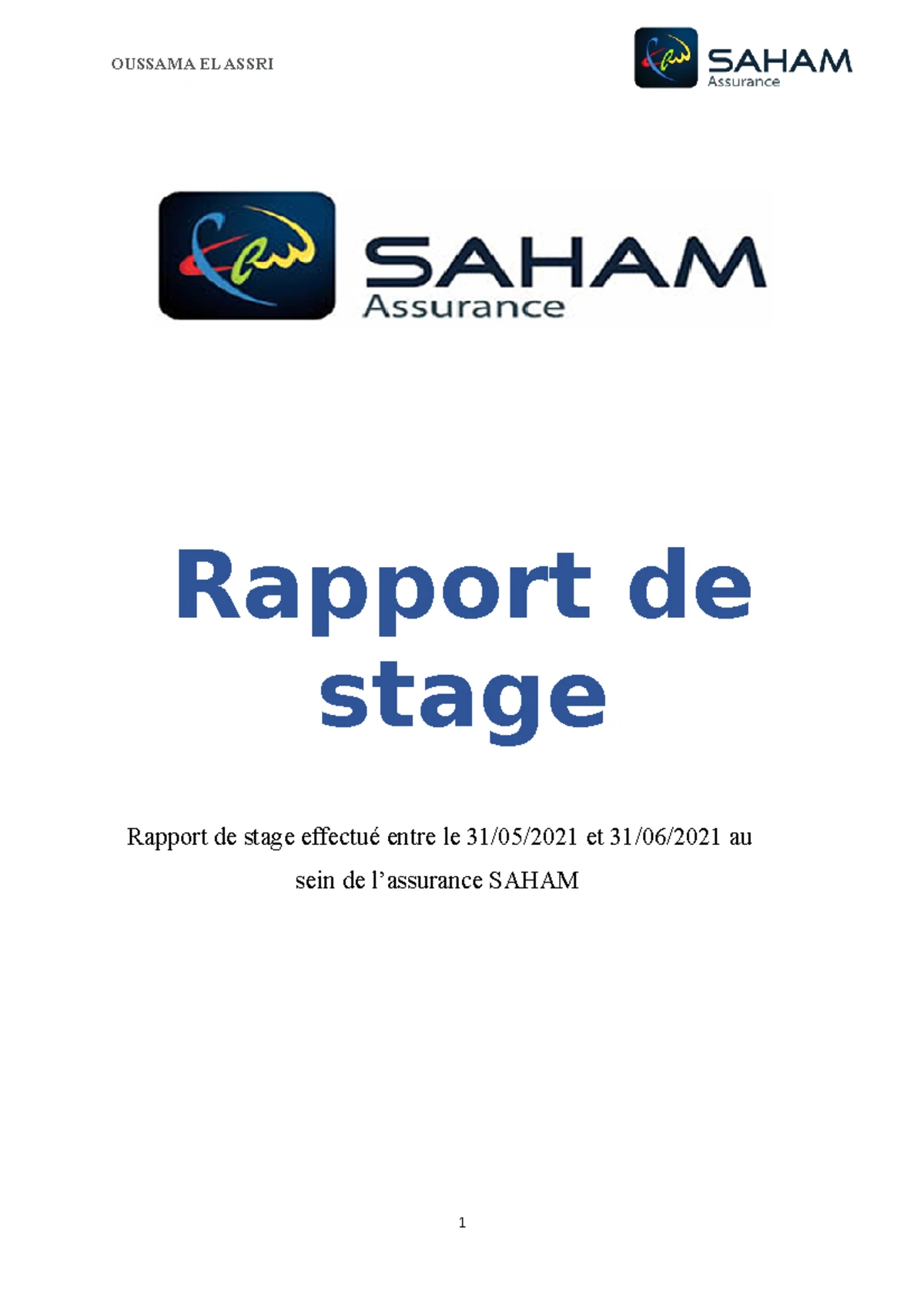 19 Exemple de rapport d'audit - Préliminaires Cet audit interne a été réalisé dans le cadre d’un ...