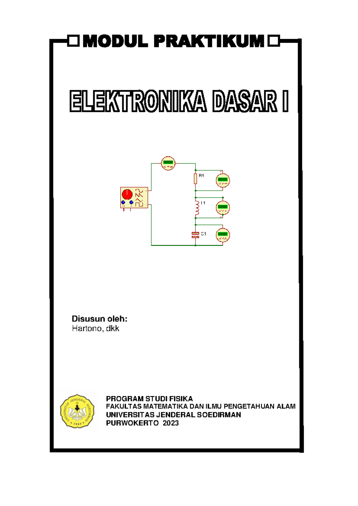 Laboratorium Elektronika Dasar I - Modul Eldas 1 Revisi 2023 FISIKA - Studocu